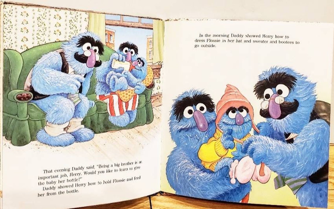 A Baby Sister for Herry Book Vintage Sesame Street Book | Etsy