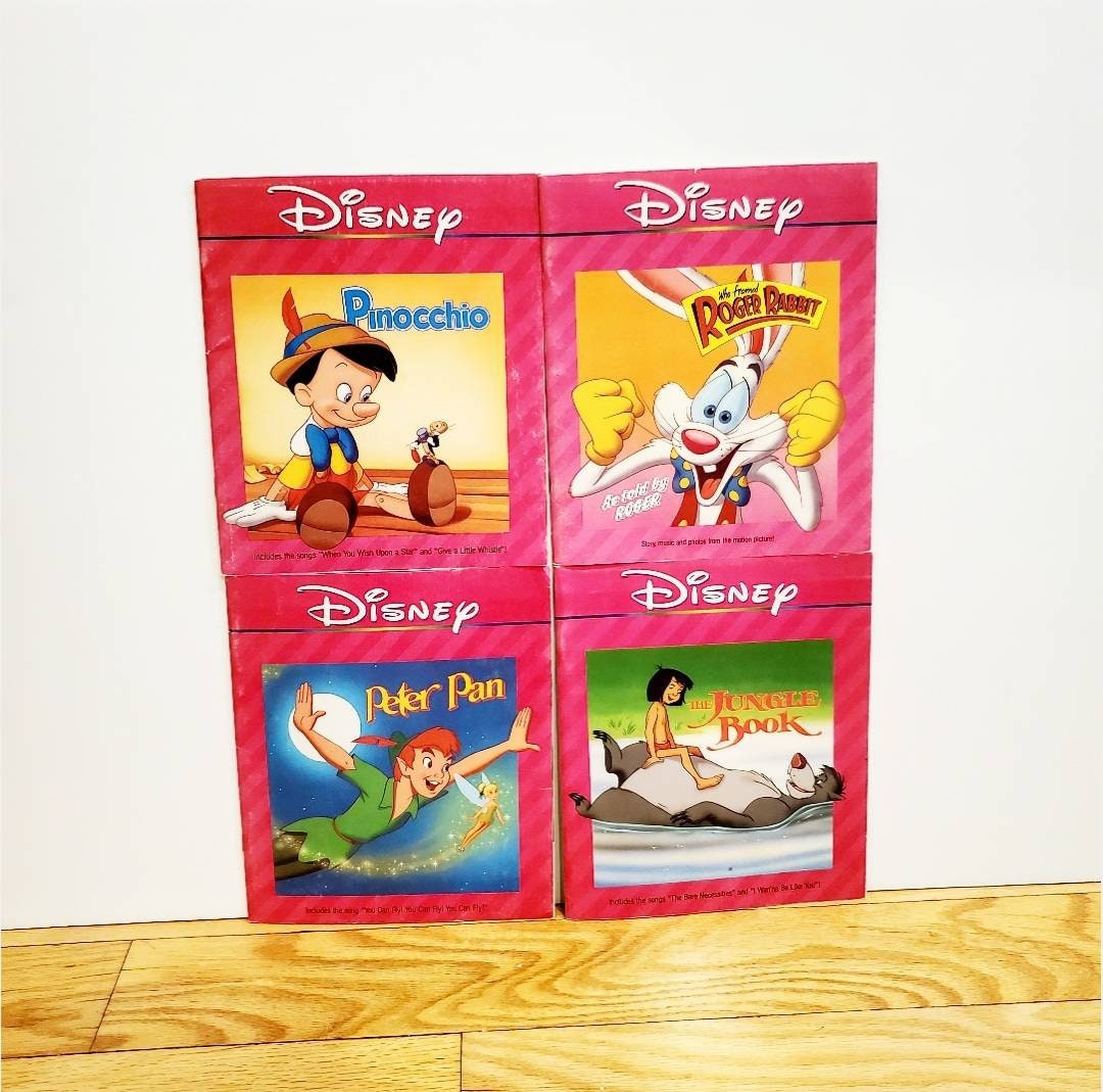 Vintage Roger Rabbit Book, Vintage Jungle Book, Vintage Pinocchio Book ...
