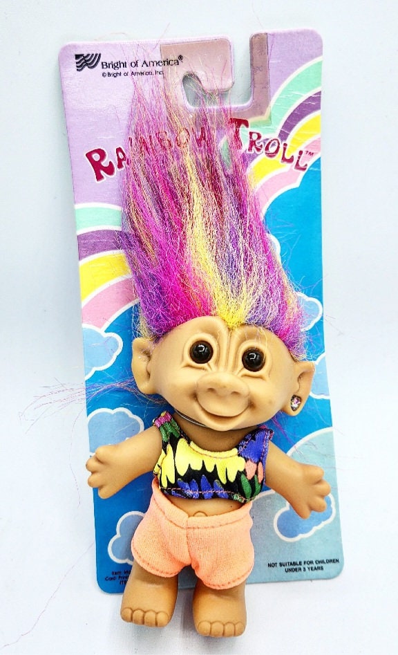 Rainbow Treasure Troll Vintage Treasure Trolls Gemstone - Etsy