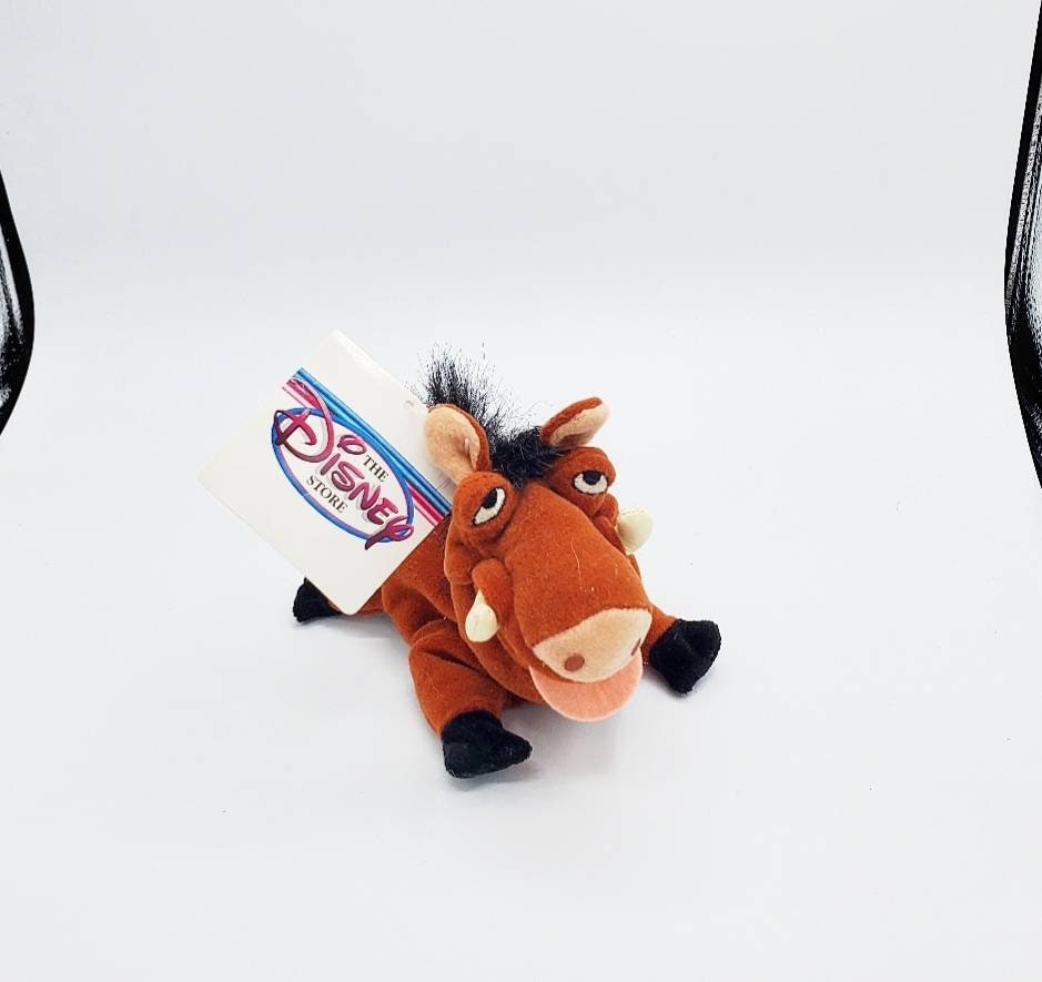 Timon & Pumba TV Show Plush Disney Store Stamped Beans Blue Lion King ...