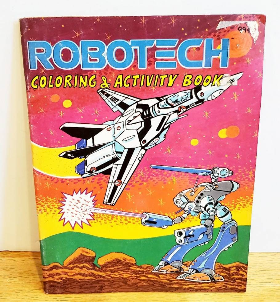 Robotech Coloring Book Vintage Robotech Coloring Book | Etsy
