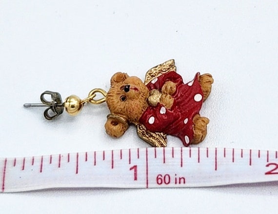 Teddy Bear Angel Earrings, Teddy Bear Christmas Earri… - Gem