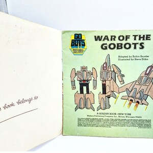 War of the Gobots Book War of the Go Bots Book Vintage - Etsy