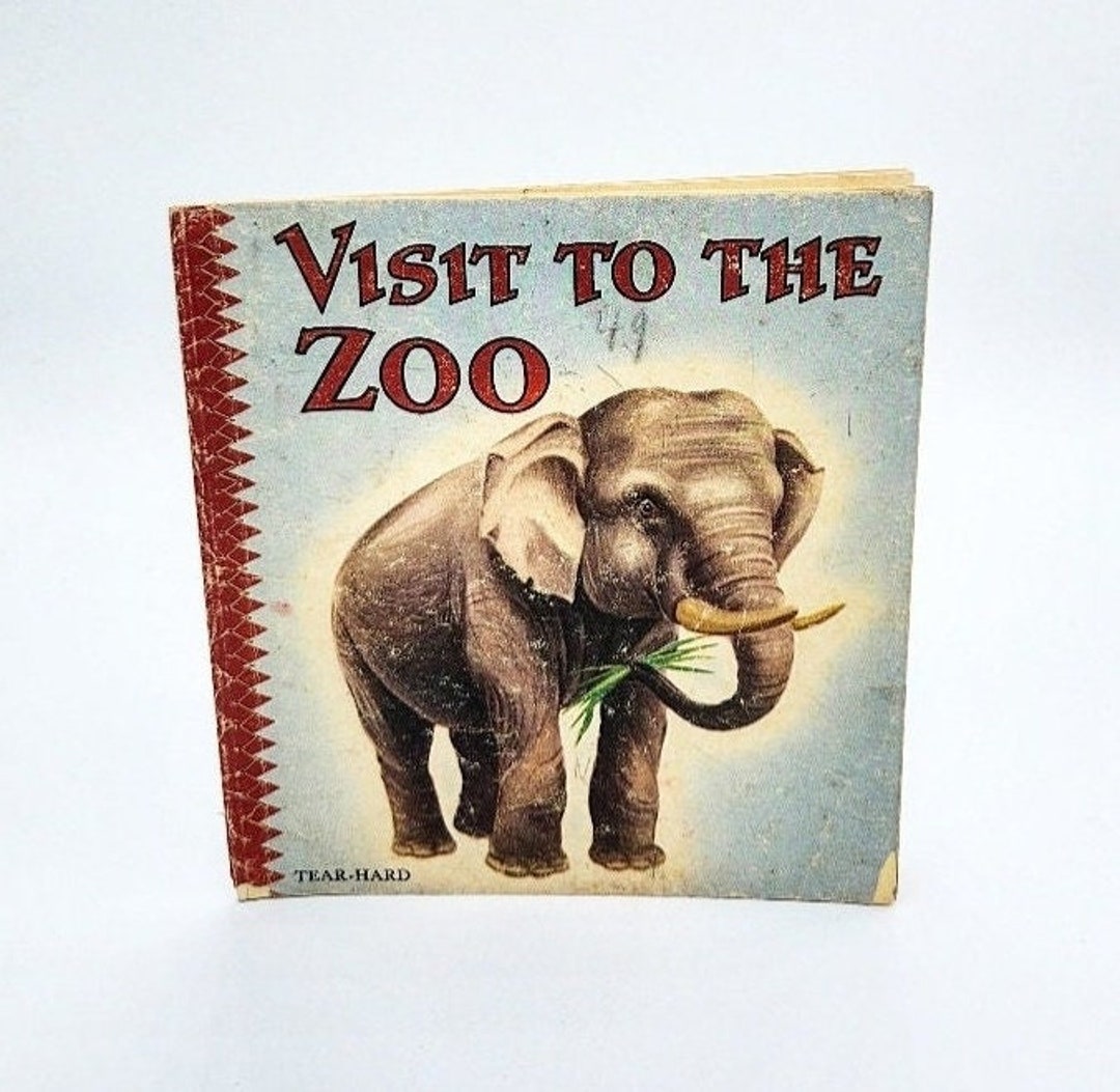 Visit to the Zoo Book, Tear-hard Book, Vintage Visit to the Zoo Book ...