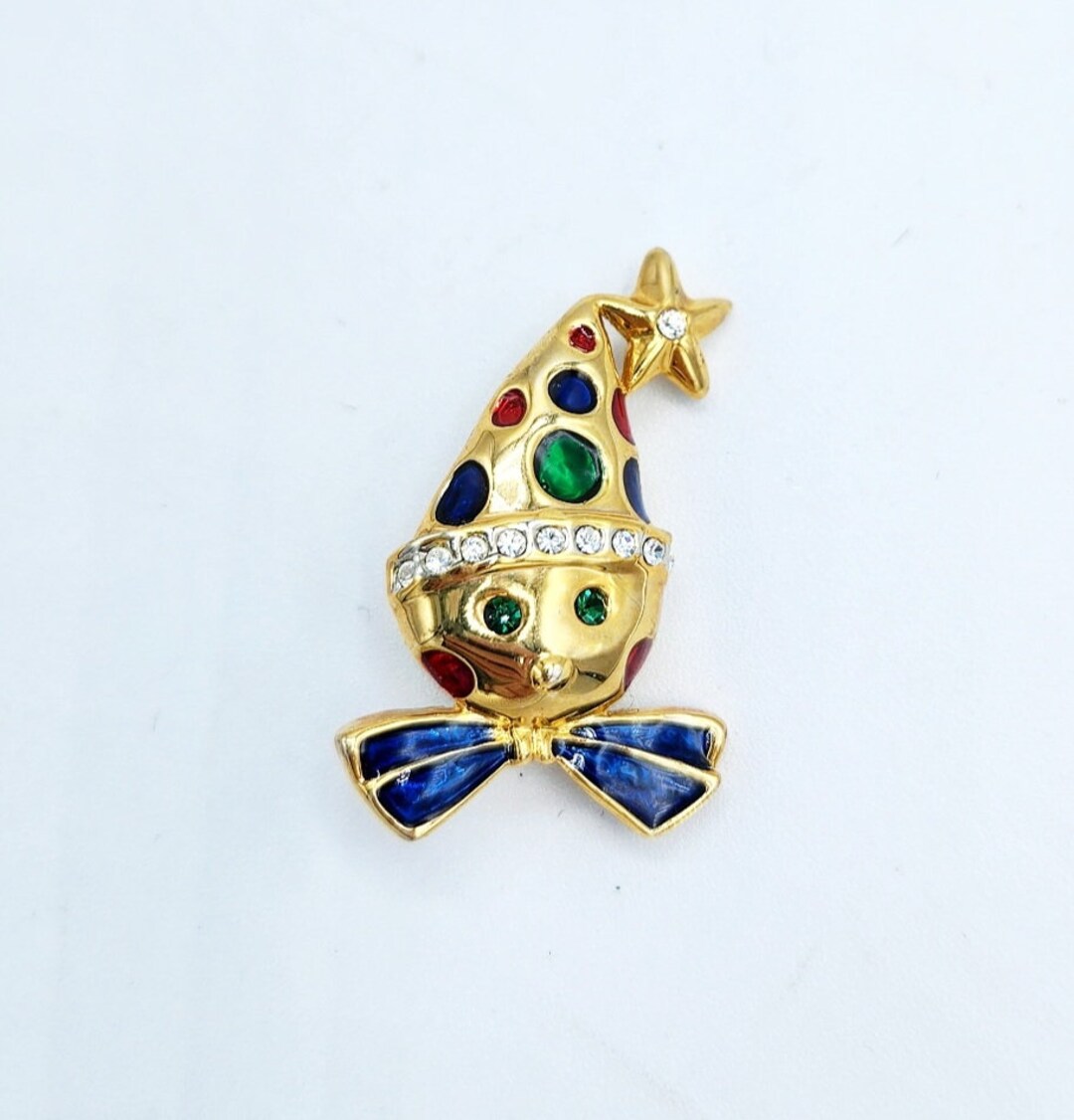 Vintage Clown Pin Clown Pin Circus Pin Clown Jewelry Etsy