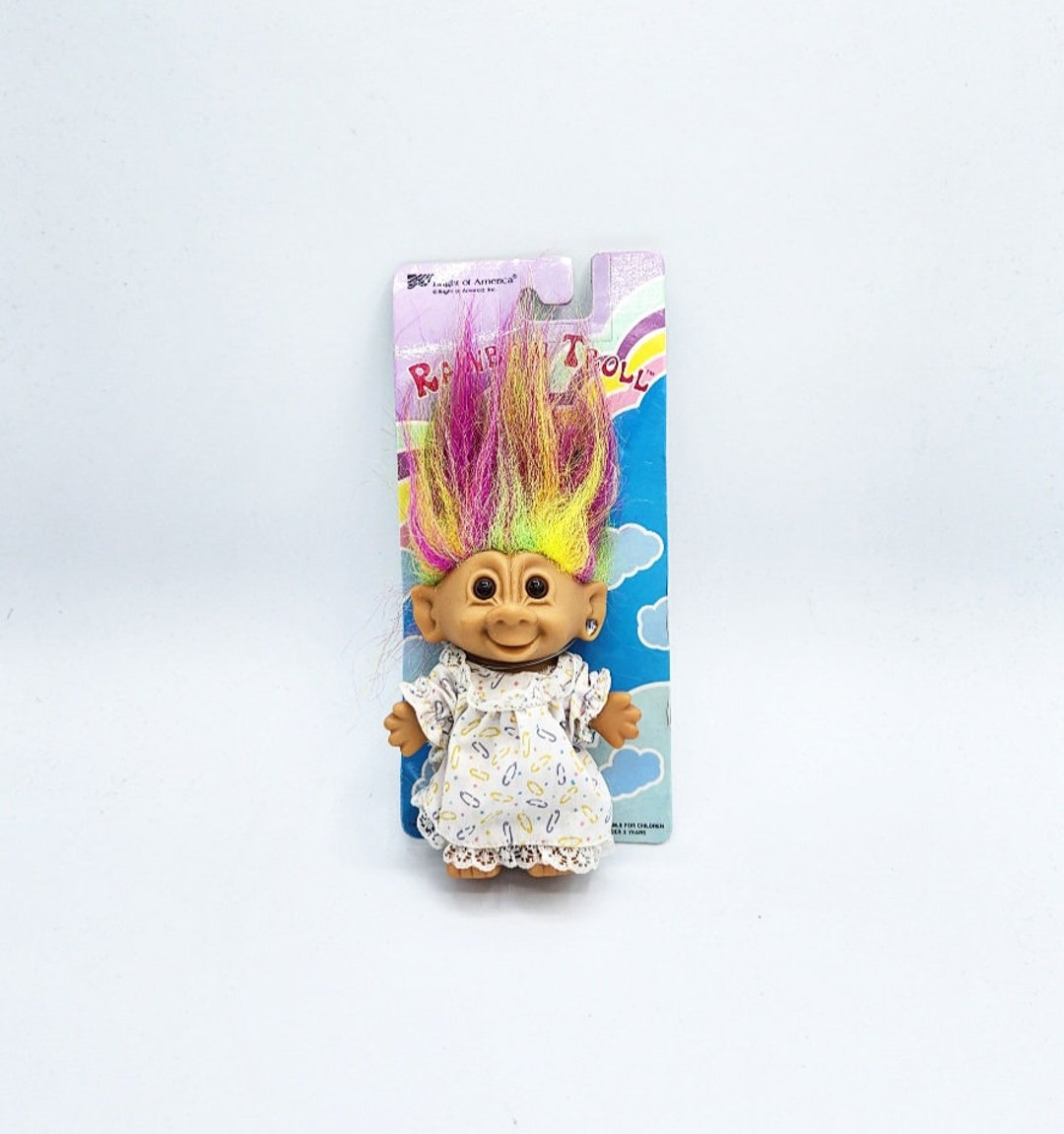 Rainbow Treasure Troll, Vintage Treasure Trolls, Gemstone Trolls ...