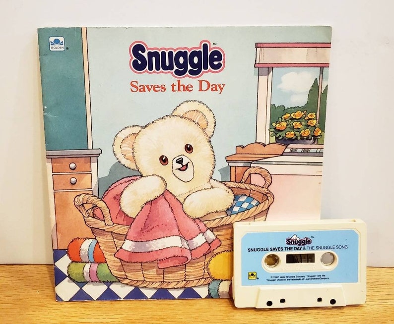 Vintage Snuggle Bear Book and Tape Snuggle Saves the Day | Etsy
