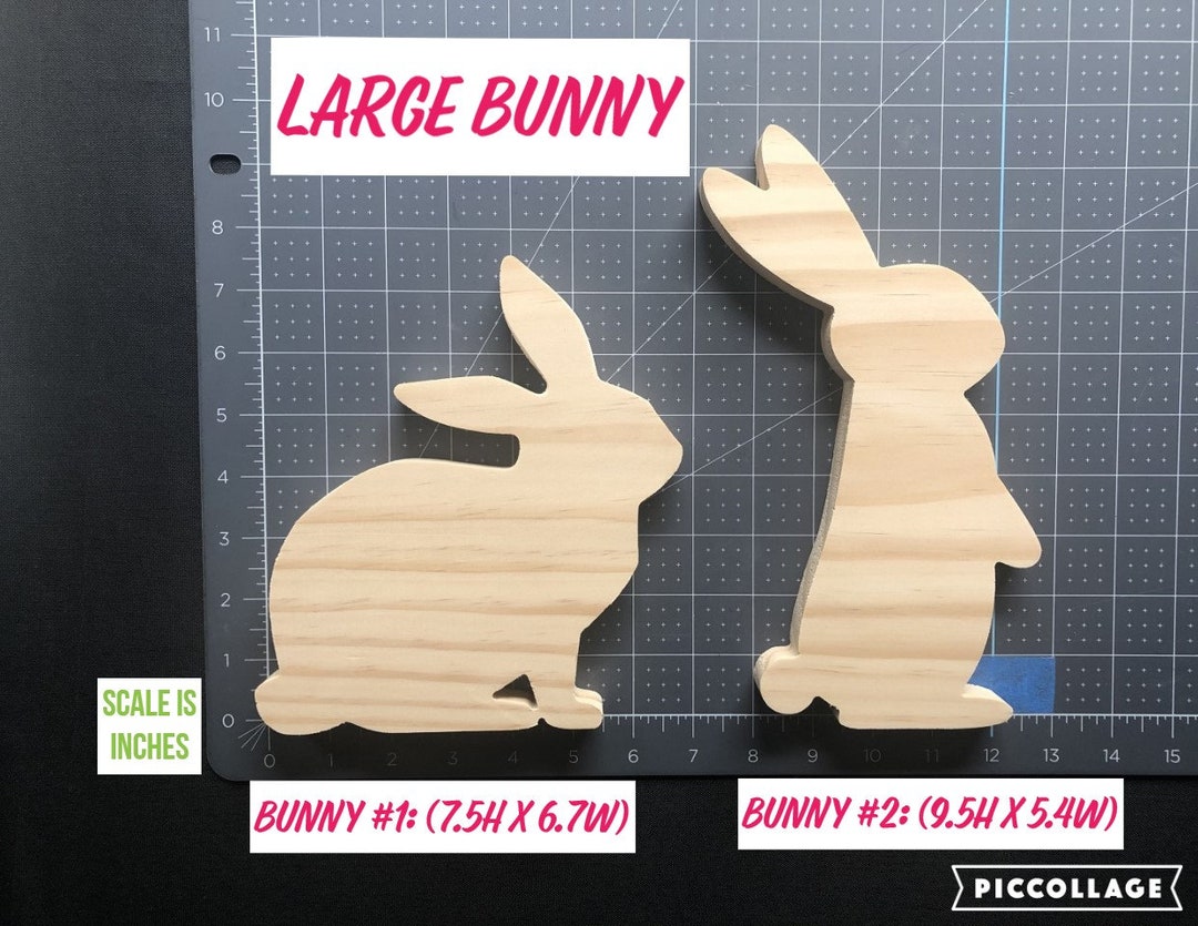 Easter Decor, Wooden Easter Bunnies, Tiered Tray, Chucky, Unfinished ...