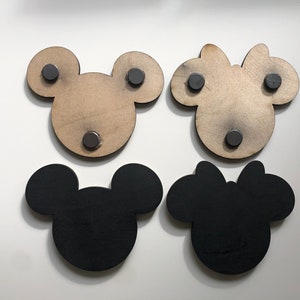 Mickey Mouse Head Magnets, Minnie, Wooden, Laser Cut, Cutouts, Custom ...