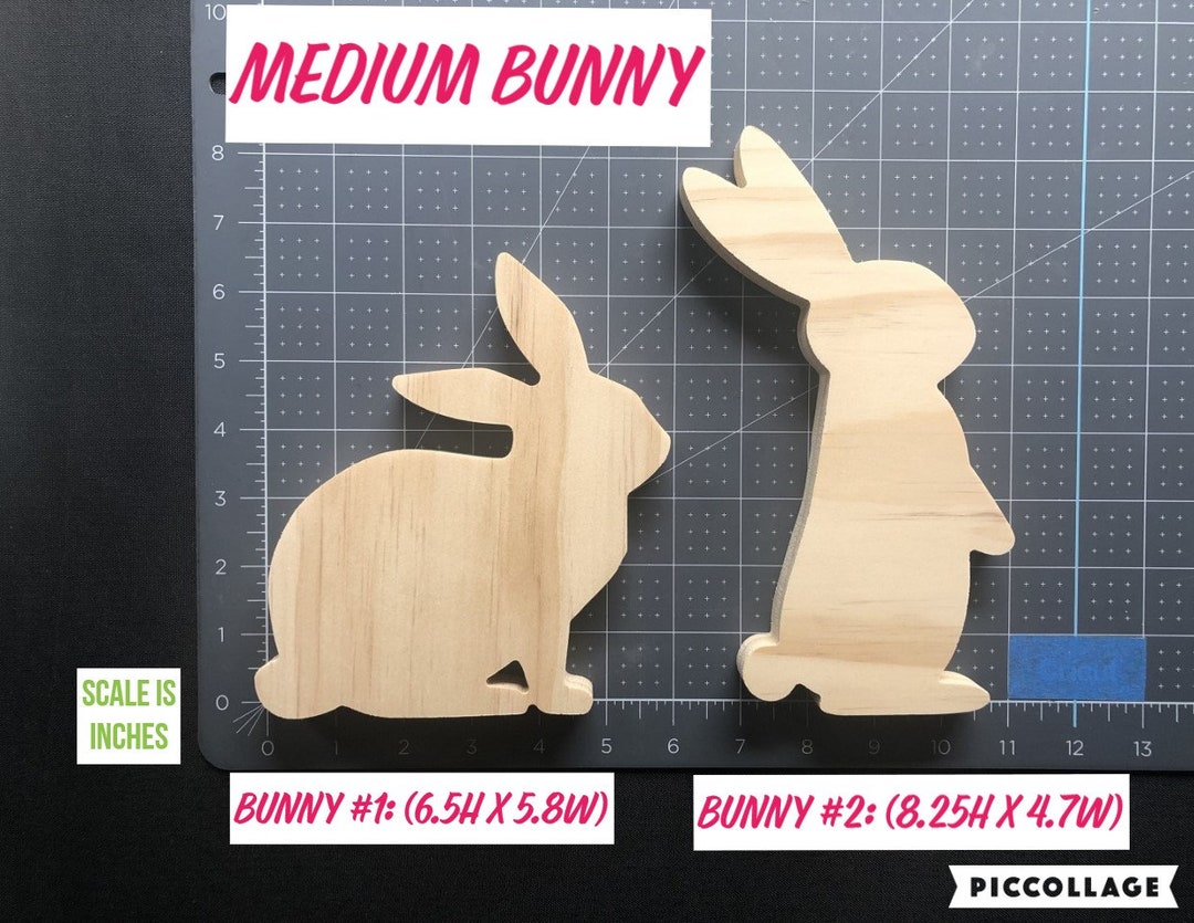 Easter Decor, Wooden Easter Bunnies, Tiered Tray, Chucky, Unfinished ...