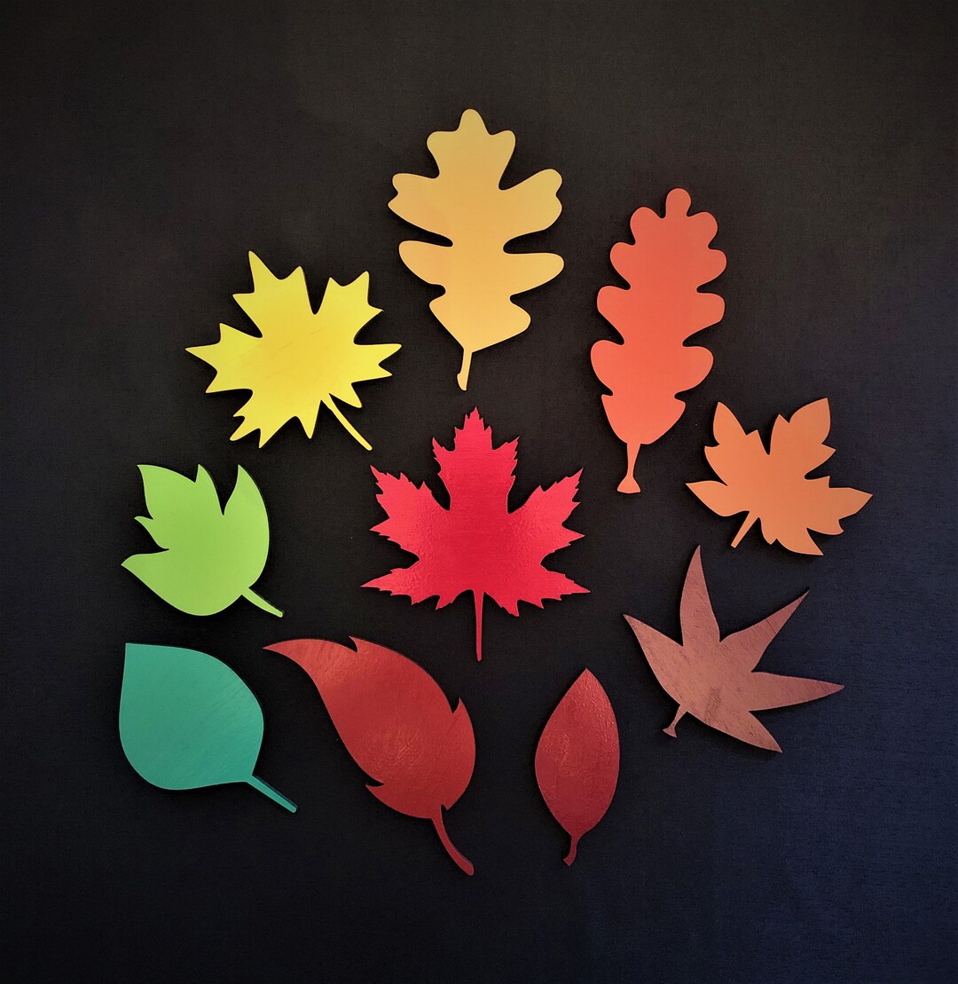 Wooden Fall Leaves, Sets of 10, Laser Cut - Etsy