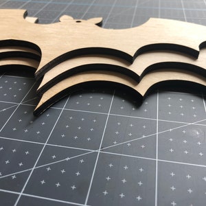 Halloween Hanging Wooden Black Bats, Laser Cut - Etsy