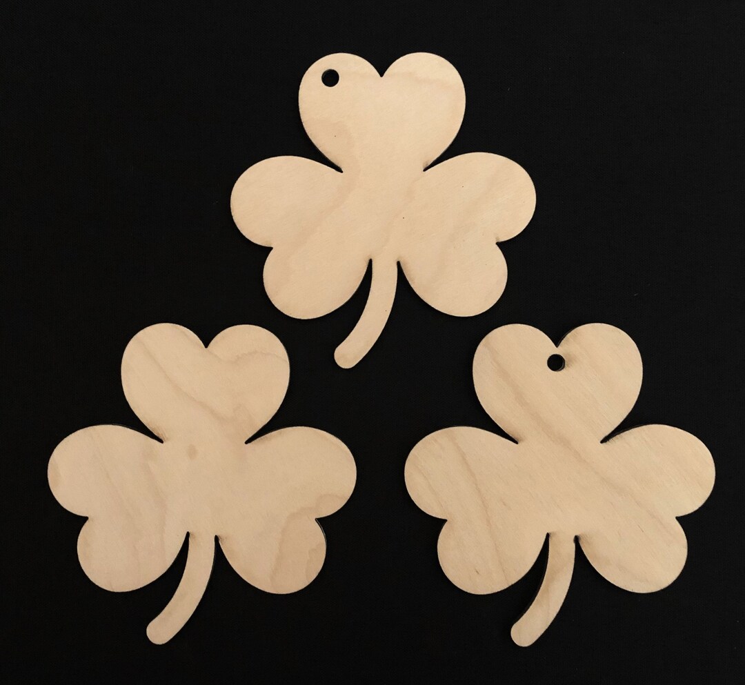Laser Cut Shamrock & 4-leaf Clover Cutouts, Ornaments - Etsy