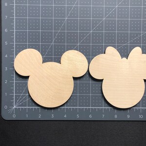 Mickey Mouse Head Magnets, Minnie, Wooden, Laser Cut, Cutouts, Custom ...