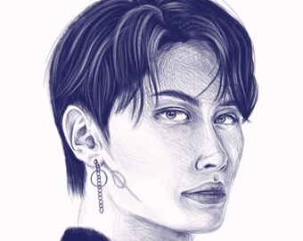 Stray Kids Lee Know Thunderous Red Outfit Photo Print - Etsy