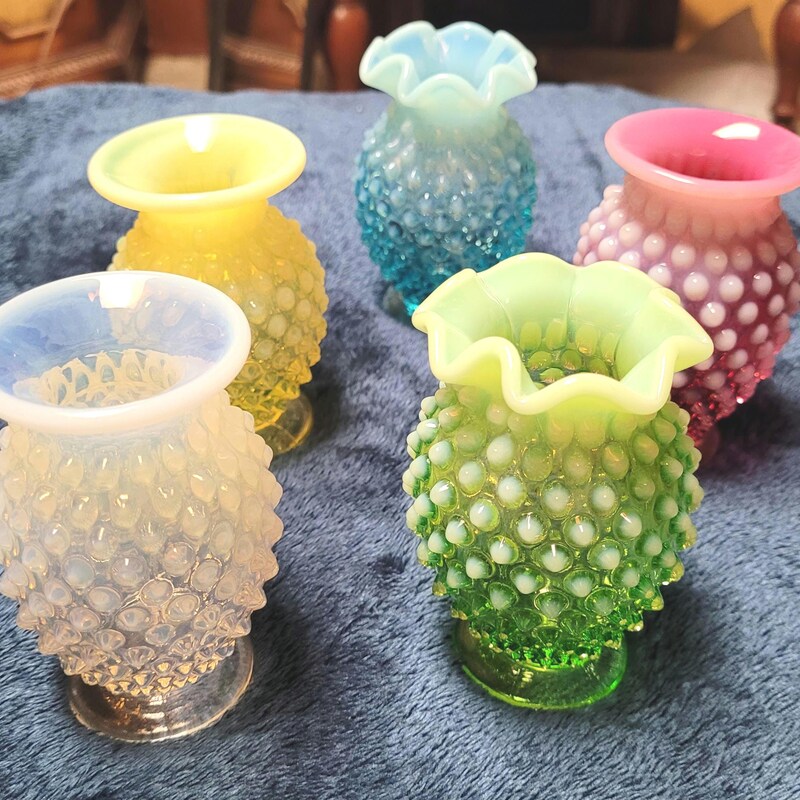 Fenton Hobnail Vase - Etsy