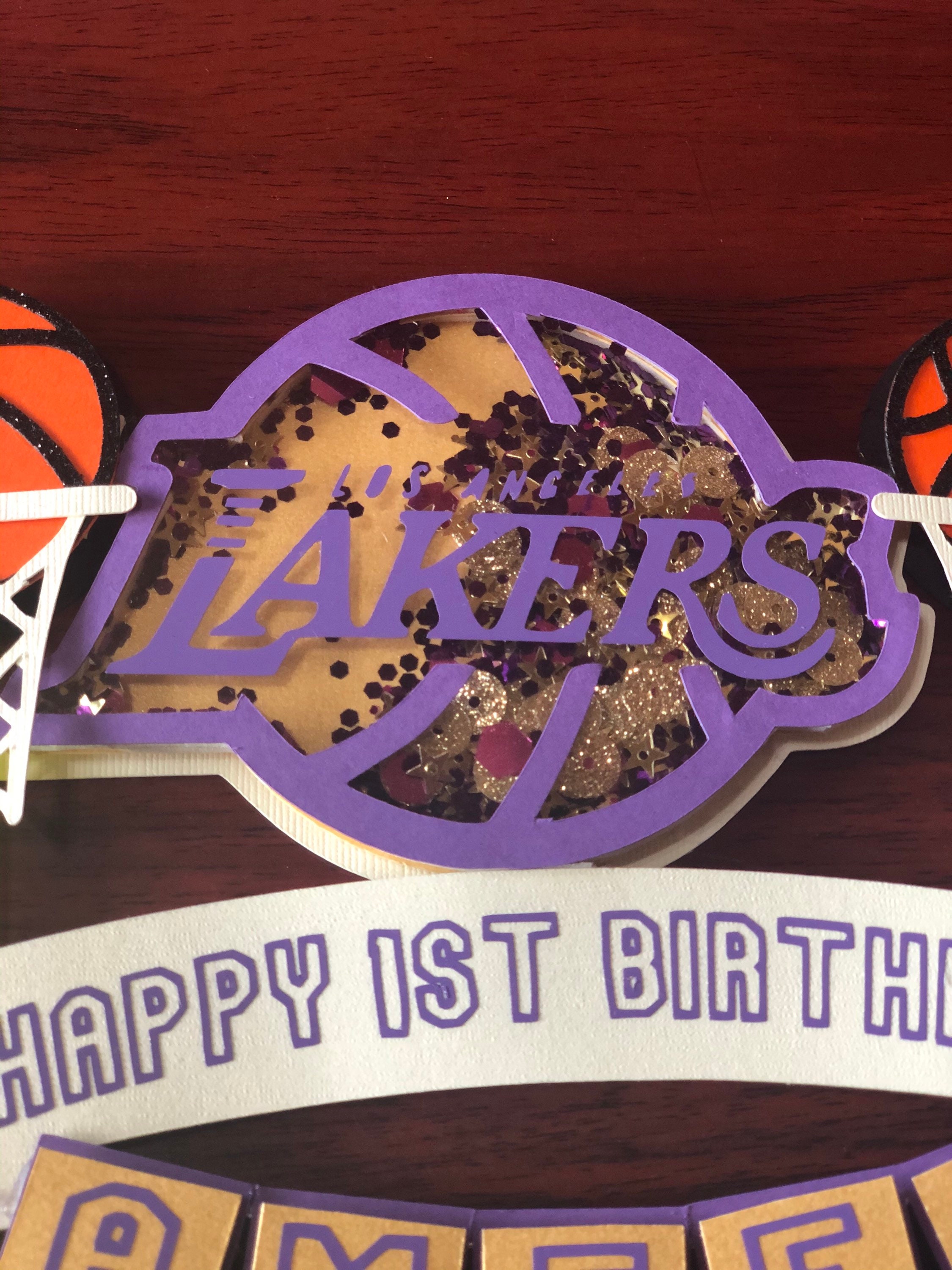 Lakers Cake Topper Lakers Topper Lakers Lakers Birthday | Etsy