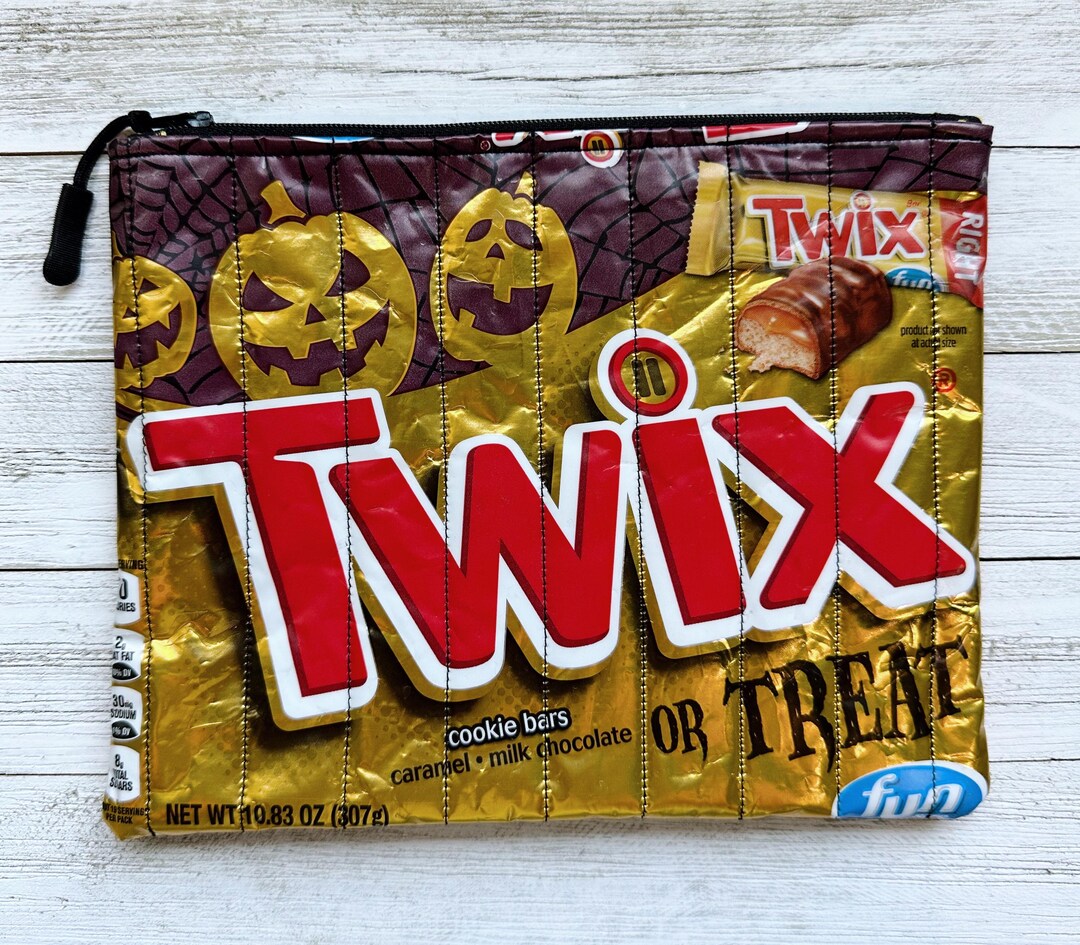 Twix Zipper Pouch, Upcycled Candy Wrapper Pouch - Etsy