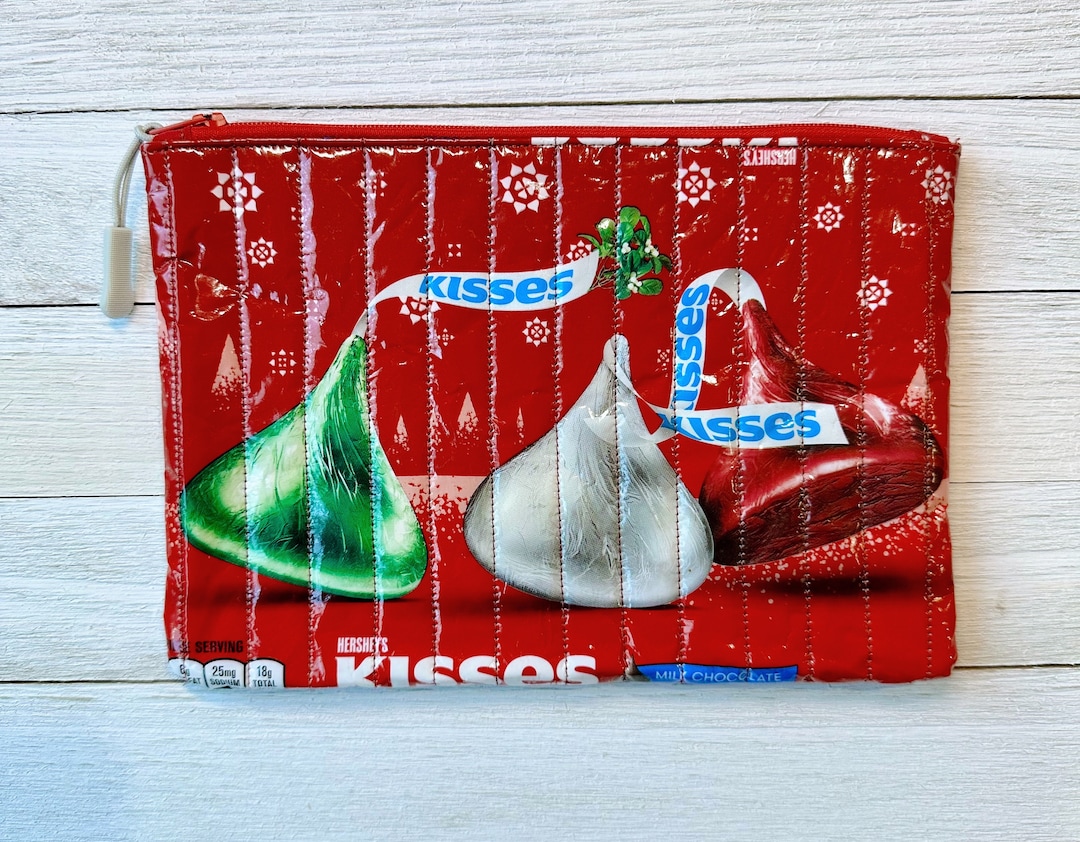 Hershey's Kisses Zipper Pouch, Upcycled Candy Wrapper Pouch - Etsy