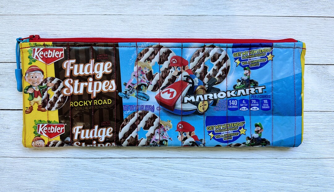 Keebler Fudge Stripes Zipper Pouch, Upcycled Candy Wrapper Pouch - Etsy
