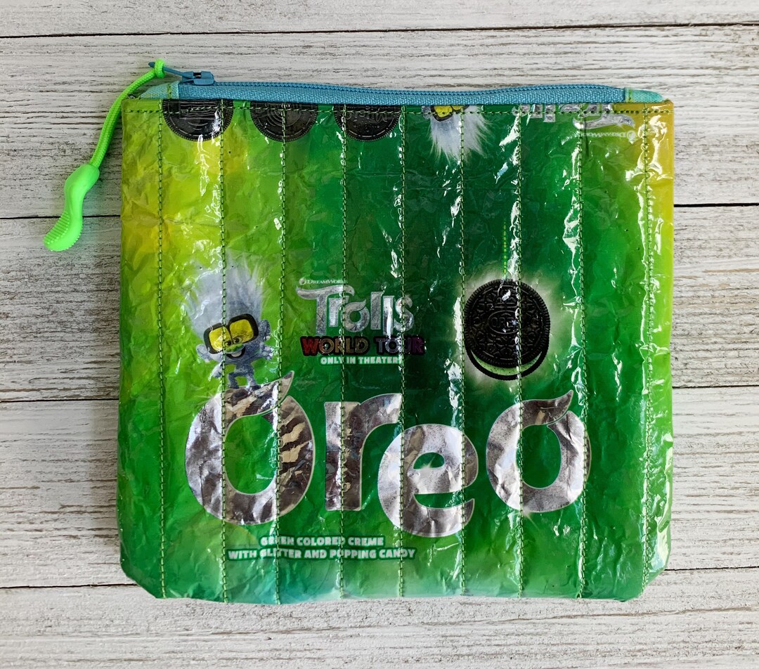 Oreo Zipper Pouch, Upcycled Candy Wrapper Pouch, Trolls World Tour - Etsy