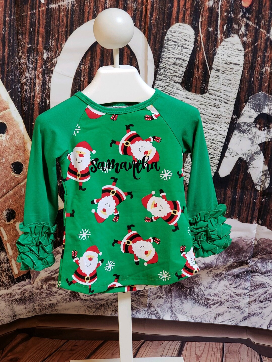 Girls Christmas Shirt Girls Raglan. Santa Shirt Girls - Etsy