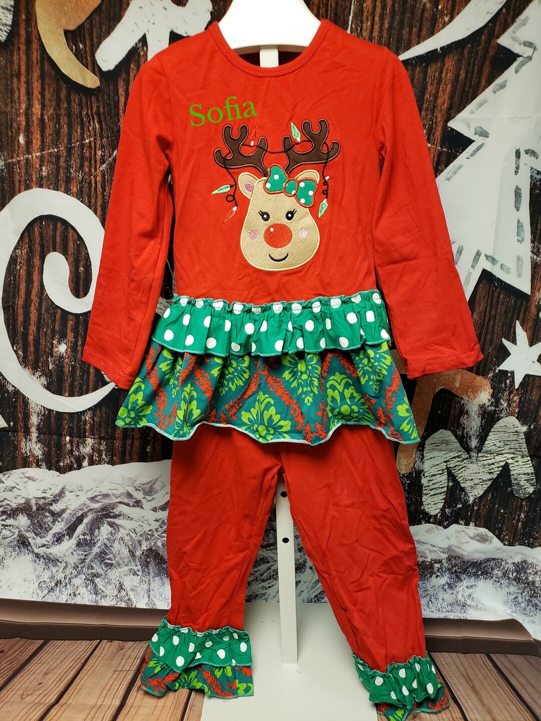 Girls Christams Outfit, Girls Christmas Clothes, Girls Personalized ...