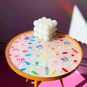 Funky Furniture - Resin Candy Table - Colorful Coffee Table - Fun Pill ...