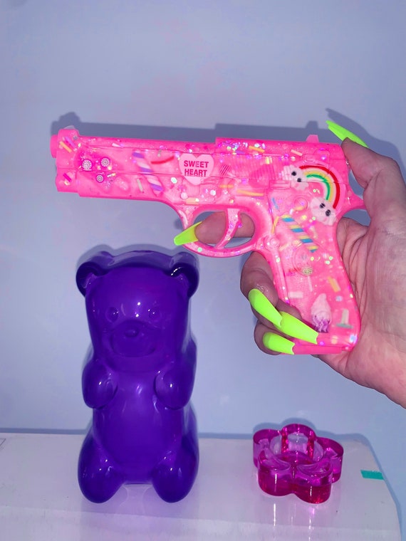 Pink Gun With Diamonds