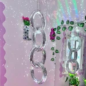 Giant Disco Chain, Disco Ball Sculpture, 3D Pop Art, Hanging Ceiling ...