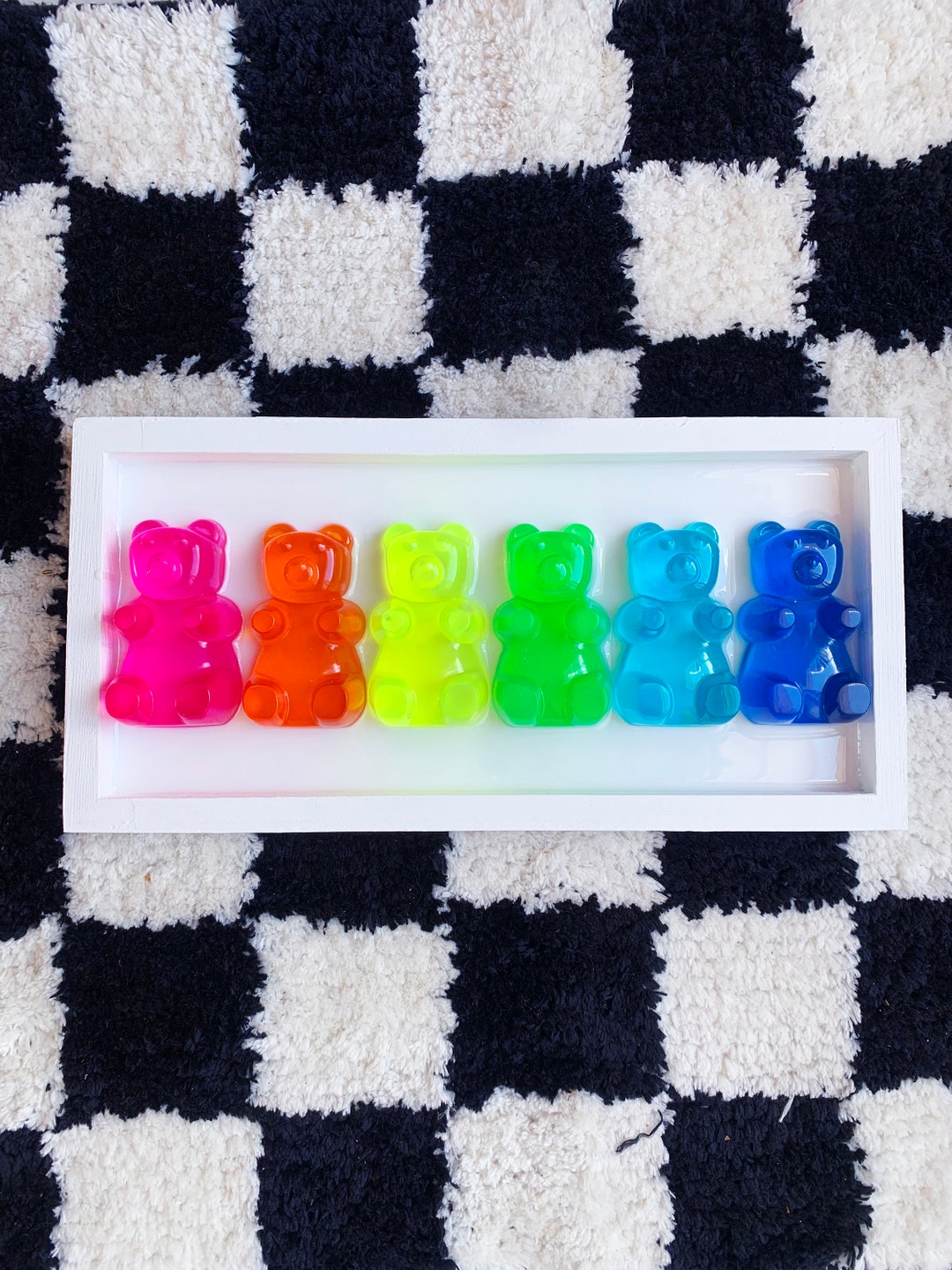 Rainbow Gummy Bear Wall Art - Resin Gummy Bears - Pop Art Sculpture ...