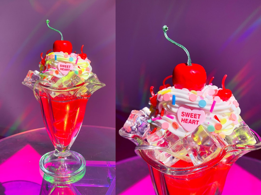 Ice Cream Lamp, Fake Food Decor, Dessert Resin Art, Quirky Lighting ...