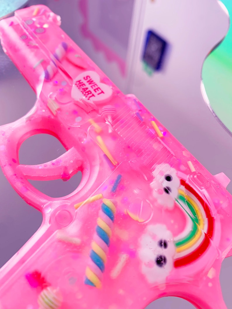 Kawaii Pink Resin Gun Pop Art Resin Sculpture Candy Art - Etsy