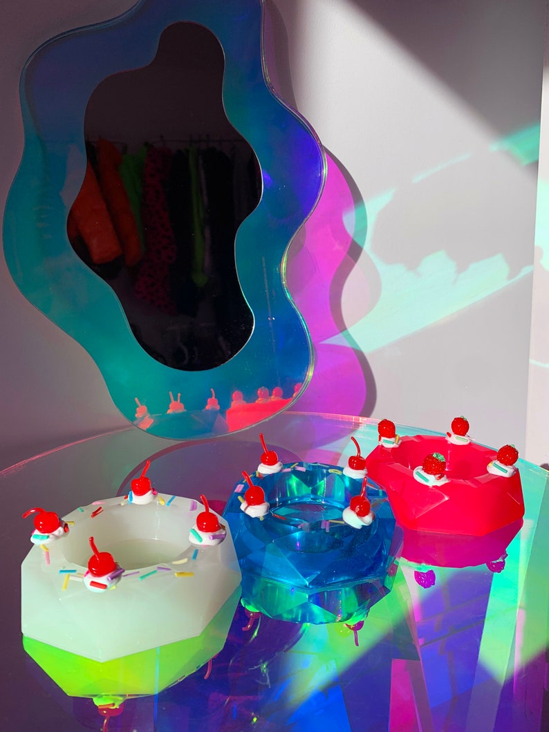 Fake Cake Resin Ashtray - Cute Cherry Ashtray - Faux Cake Decor - Pop ...