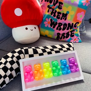 Rainbow Gummy Bear Wall Art - Resin Gummy Bears - Pop Art Sculpture ...