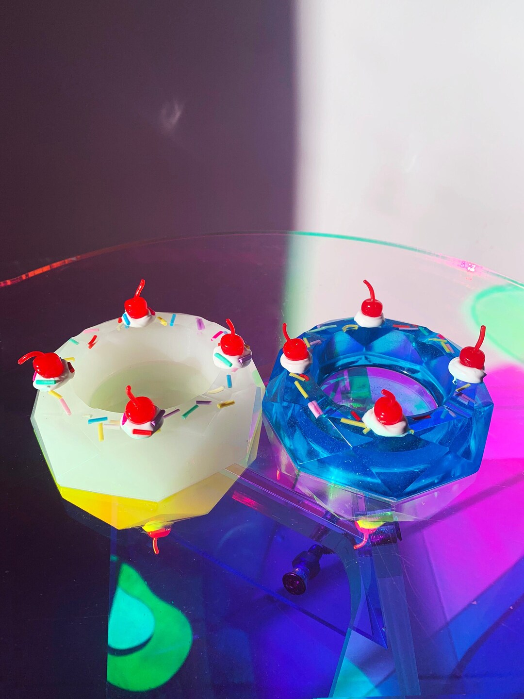Fake Cake Resin Ashtray - Cute Cherry Ashtray - Faux Cake Decor - Pop ...