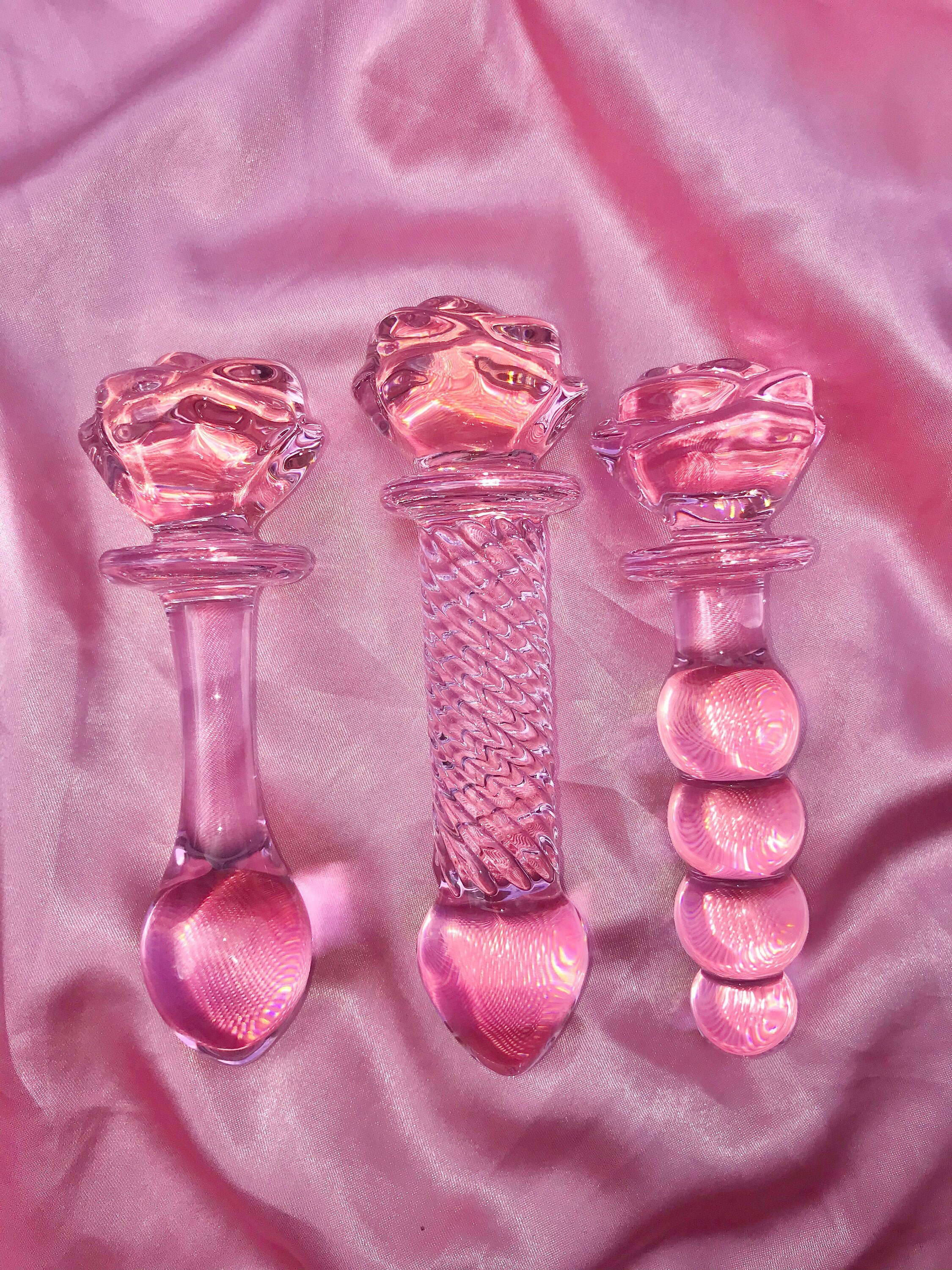 Pink Crystal Wand with Rose Head 3 Models Available | Etsy