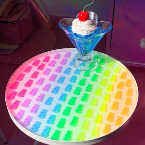 Rainbow Gummy Bear Table - Gummy Bear Resin Art - Funky Furniture ...