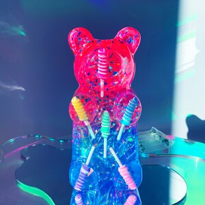 Pink Gummy Bear Lamp - Gummy Bear Kids Night Light - Giant Resin Gummy ...