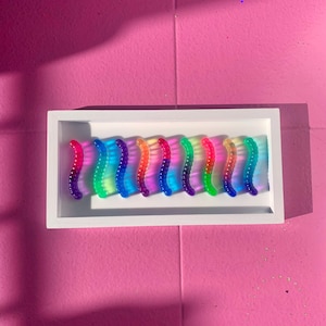 Gummy Worm Wall Art, Retro Candy Art, Resin Fake Food, Dopamine Decor ...