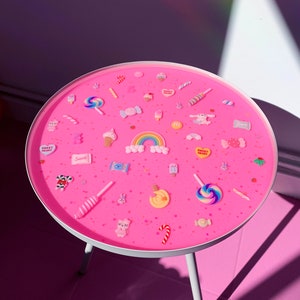 Resin Candy Table, Pink Coffee Table, Cute Kids Table, Funky Furniture ...