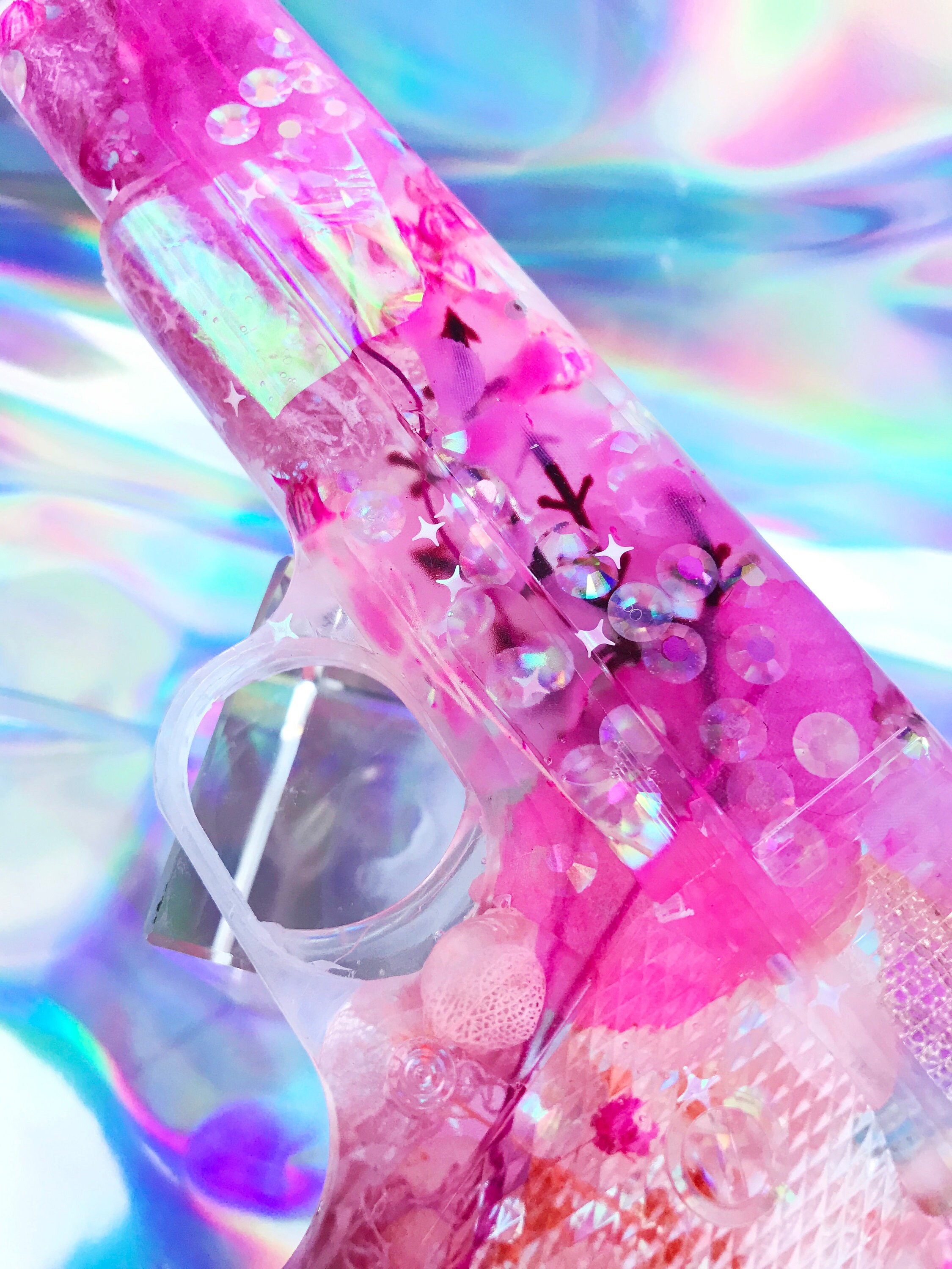 XL Resin Gun With Dried Flowers Custom Resin Gun Life Size - Etsy Australia