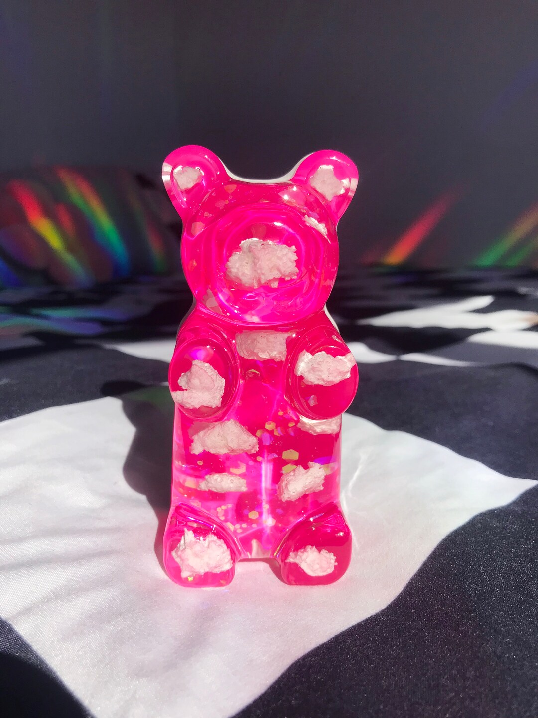 Giant Resin Gummy Bear - Large Pop Art Sculpture - Pink Gummy Bear With ...