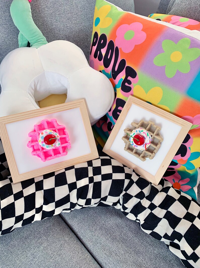 Cute 3d Wall Art, Fake Waffle Wall Decor, Fake Food Sculpture, Pop Art ...