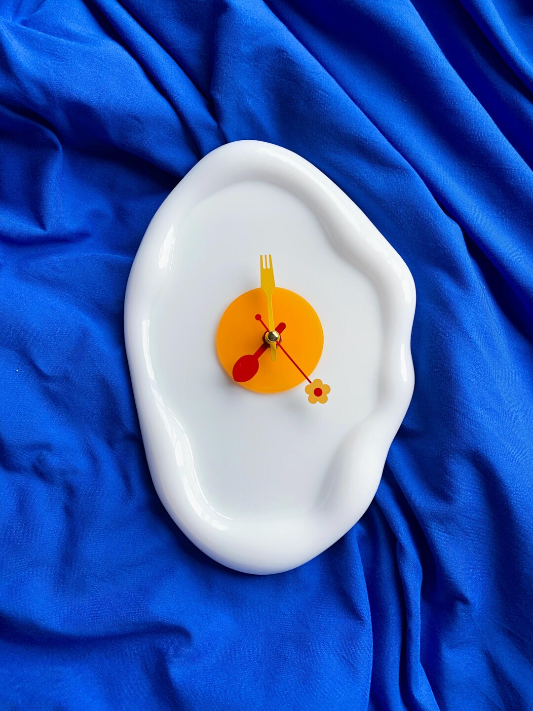 Fried Egg Kitchen Clock, Resin Egg Wall Art, 3D Fake Food, Pop Art ...