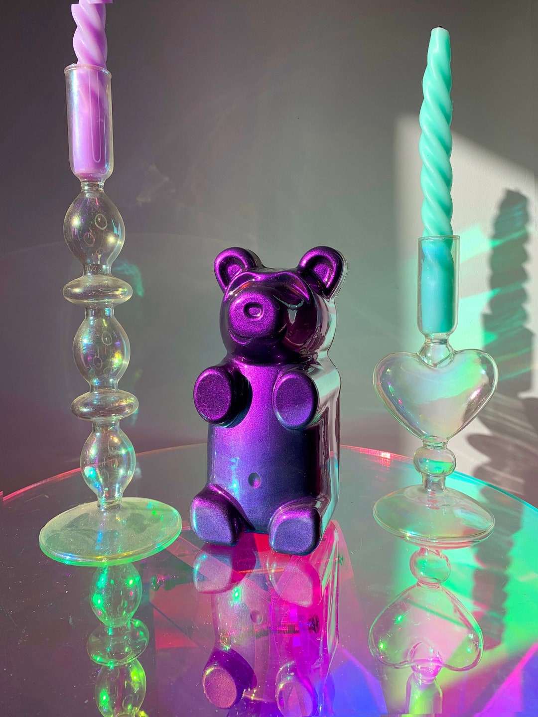 Giant Gummy Bear Resin Art - Pop Art Chrome Sculpture - Funky Gummy ...