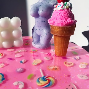 Resin Candy Table, Pink Coffee Table, Cute Kids Table, Funky Furniture ...
