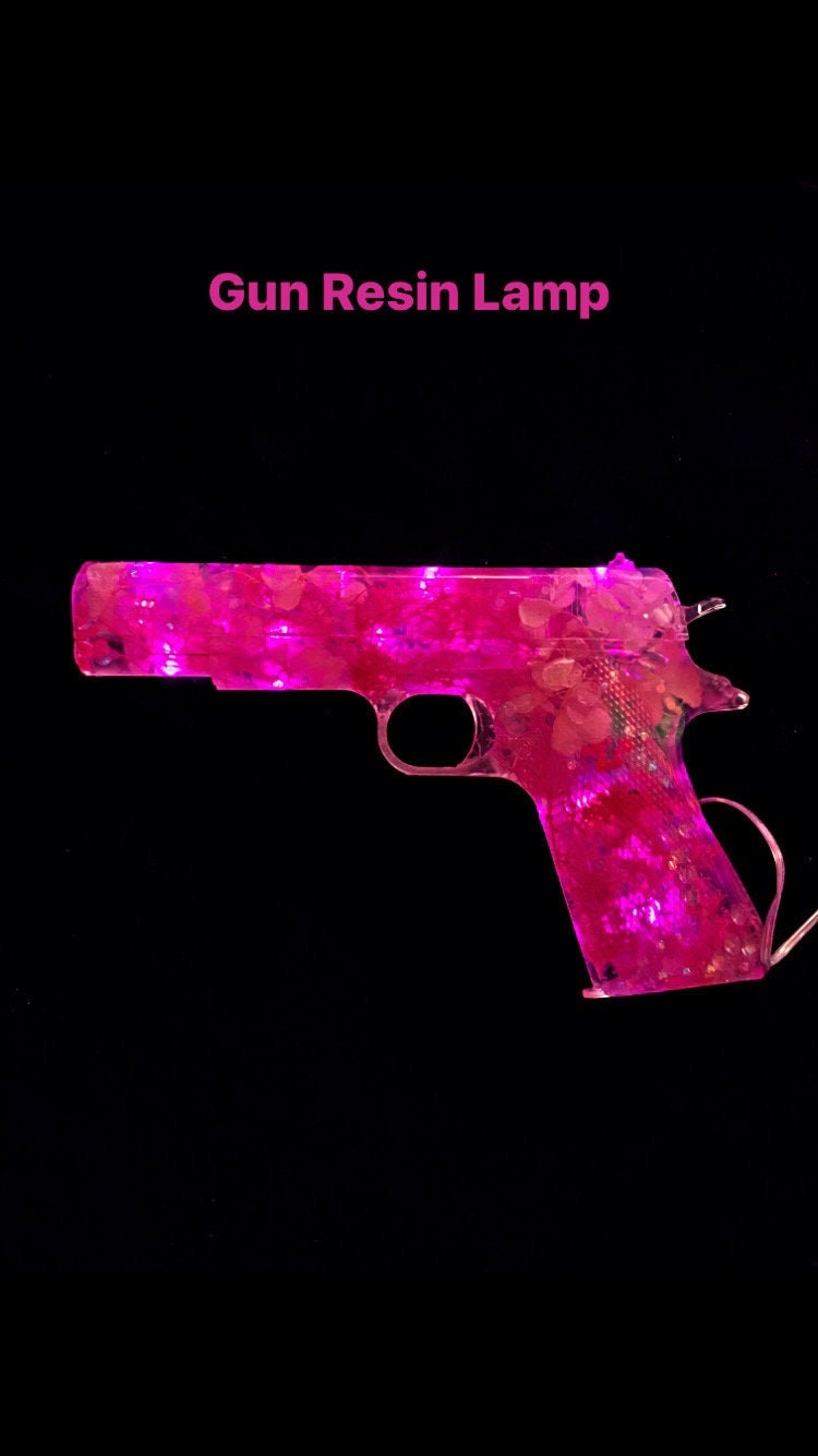XL Resin Gun With Dried Flowers Custom Resin Gun Life Size - Etsy Australia