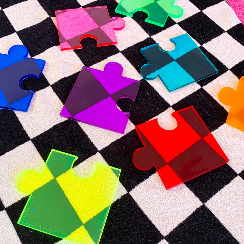 Puzzle Coasters - Etsy