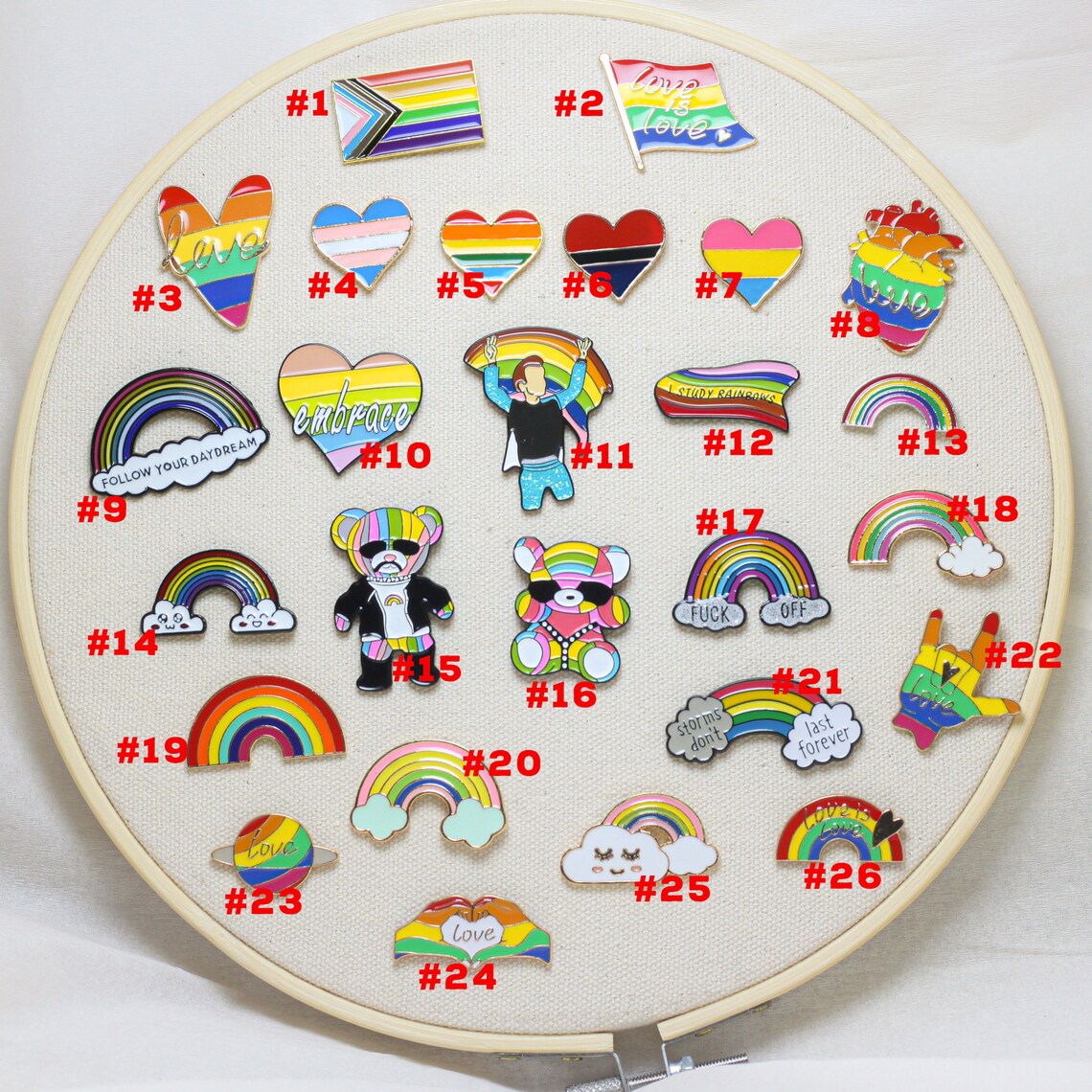 Huge Pin Bundle Of Lgbt Pride Rainbow Enamel Pins Gay Pride Etsy